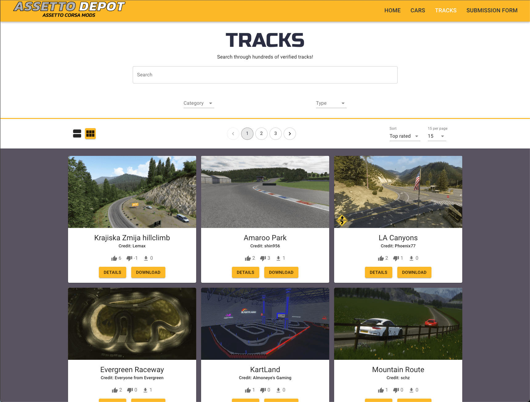 GitHub - mikeMisha/assetto-depot: Search car and track mods for the game Assetto Corsa